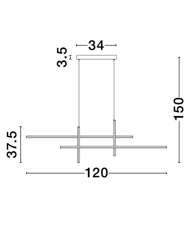 Nova Luce | Suspension - ANTAMA - Triac Dimmable Sandy Black & Gold ...