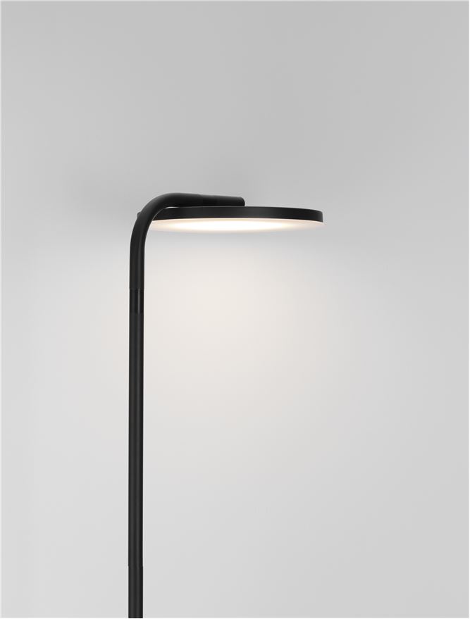 Nova Luce | Floor - SINKRO - Sandy Black Steel & Acrylic