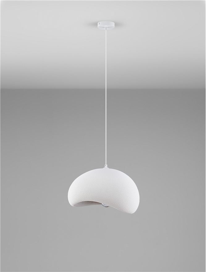 Nova Luce | Suspension - AERE - Sandy White Polyurethane & Resin