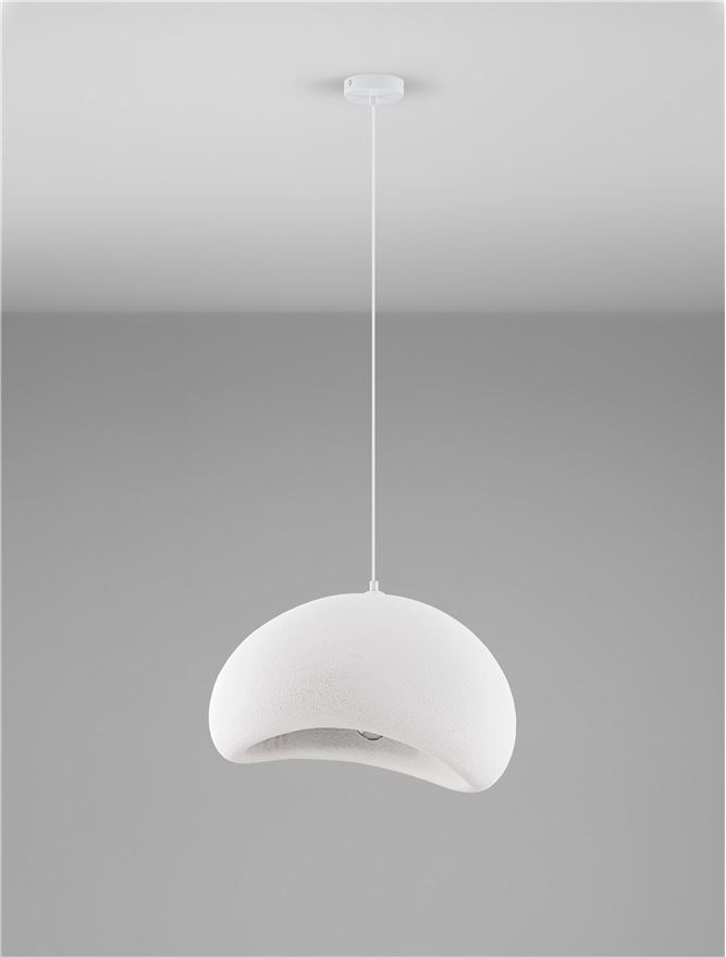 Nova Luce | Suspension - AERE - Sandy White Polyurethane & Resin