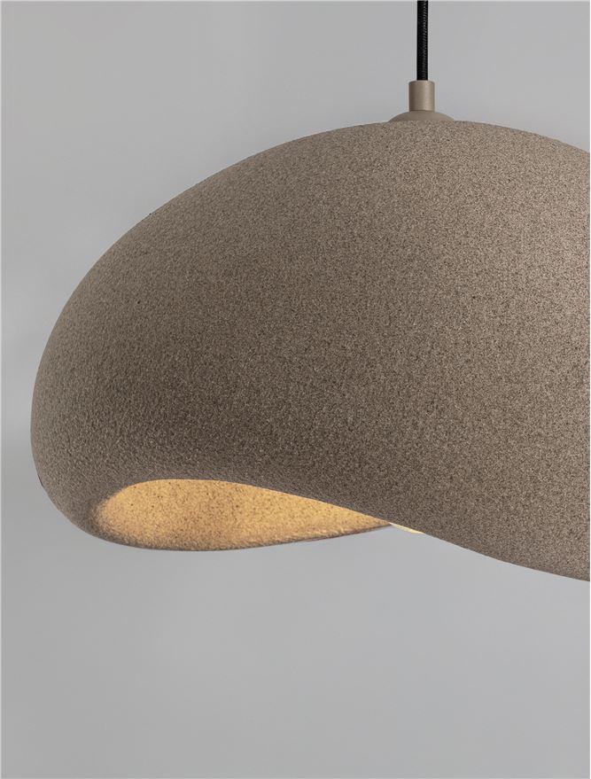 Nova Luce | Suspension - AERE - Stone Brown Polyurethane & Resin