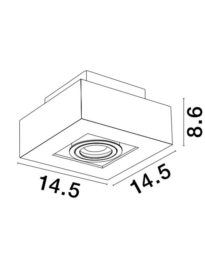 Nova Luce | Downlights GU10 - ROBIN - Sandy White Aluminium