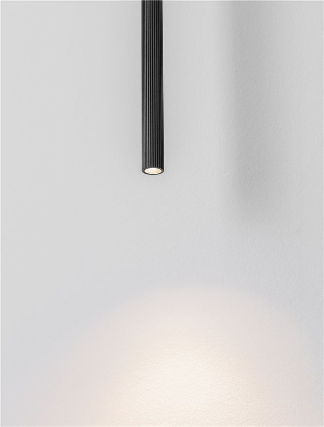 Nova Luce | Suspension - BRILLIA - Sandy Black Aluminium