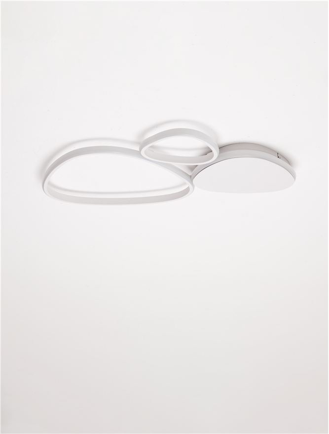 Nova Luce | Ceiling - ALTUS - Sandy White Aluminium & Acrylic