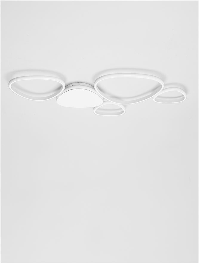 Nova Luce | Ceiling - ALTUS - Sandy White Aluminium & Acrylic