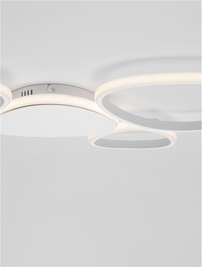 Nova Luce | Ceiling - ALTUS - Sandy White Aluminium & Acrylic