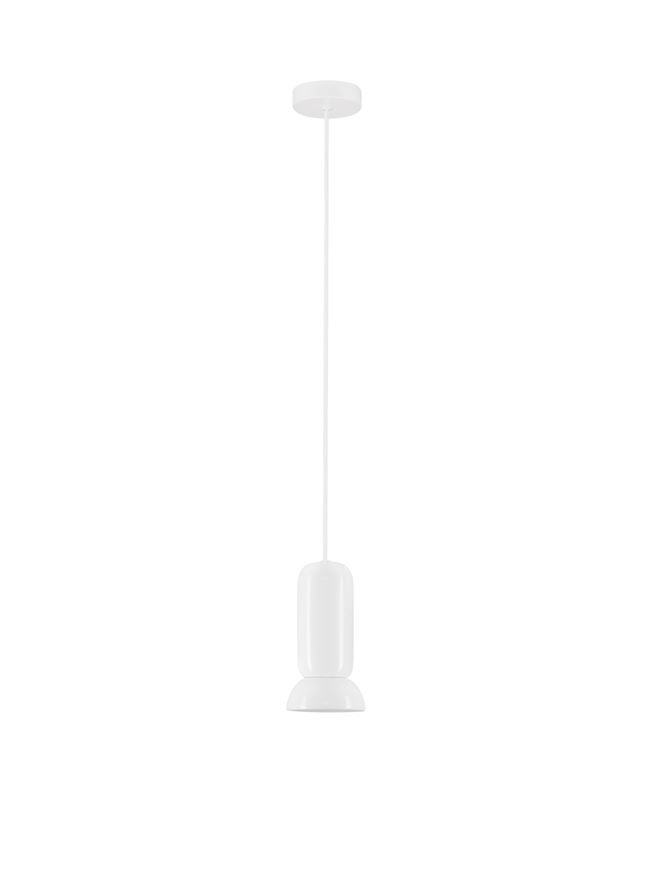 Nova Luce | Suspension - PARLO - Shiny White Ceramic Shade & Sandy ...