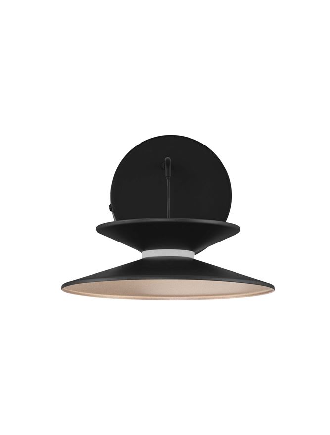 Nova Luce | Wall - MORFI - Triac Dimmable Sandy Black Metal & Gold Acrylic
