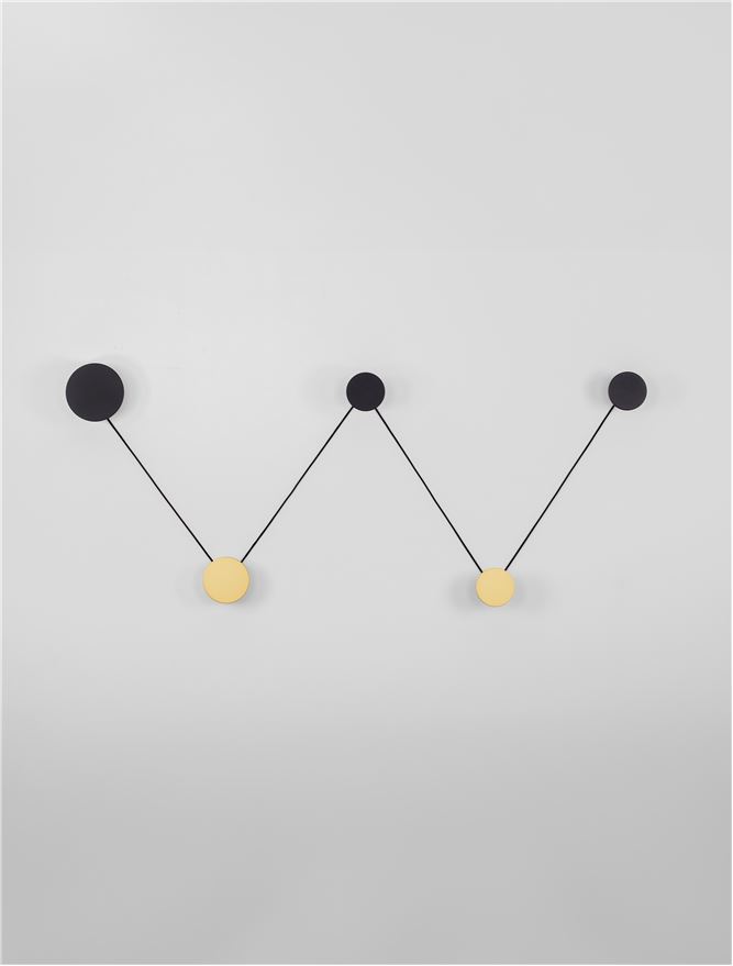 Nova Luce | Wall - ARK - Sandy Black & Gold Aluminium