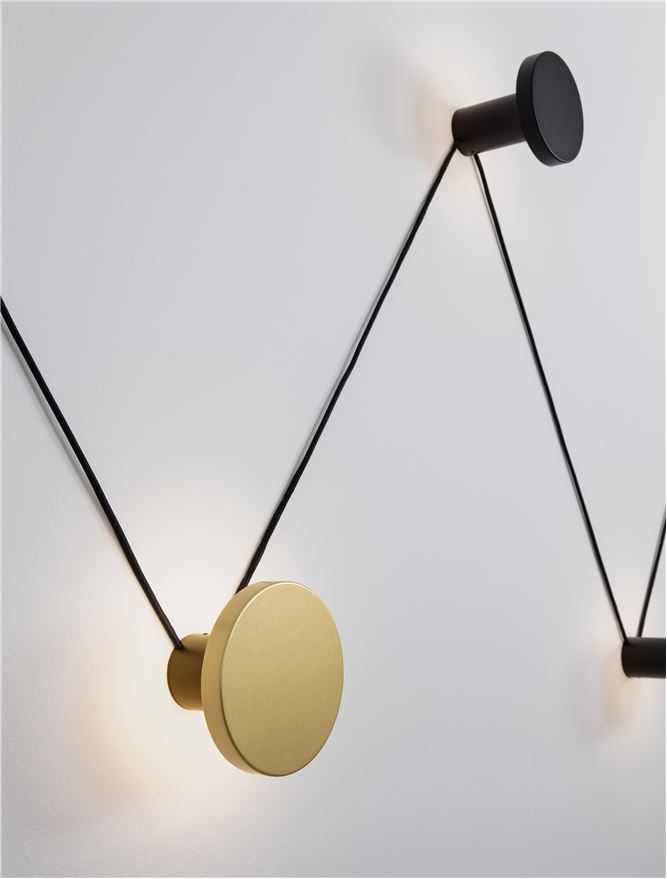 Nova Luce | Wall - ARK - Sandy Black & Gold Aluminium